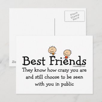 Best Friends Postcard | Zazzle