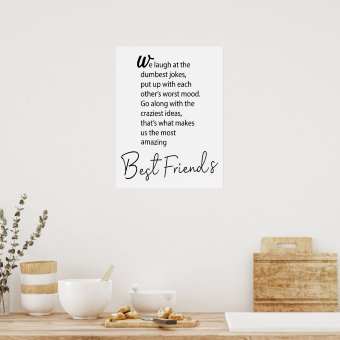 Best Friends Poster | Zazzle