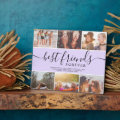 Best friends purple script 6 photo collage grid plaque | Zazzle