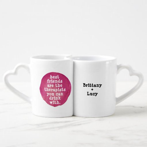 Best Friends Quote Funny Humor Matching Coffee Mug Set | Zazzle
