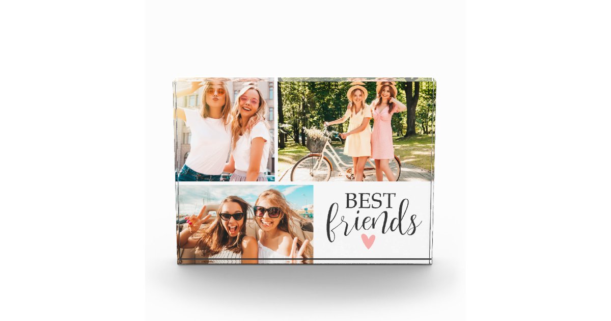 Best Friends Script Photo Block | Zazzle