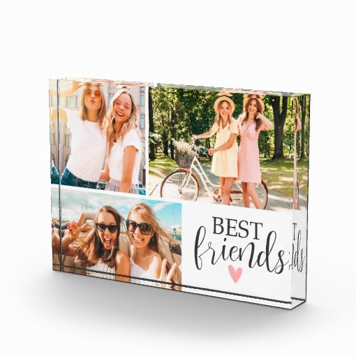 Best Friends Script Photo Block | Zazzle