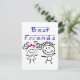 Best friends stick figure postcard | Zazzle