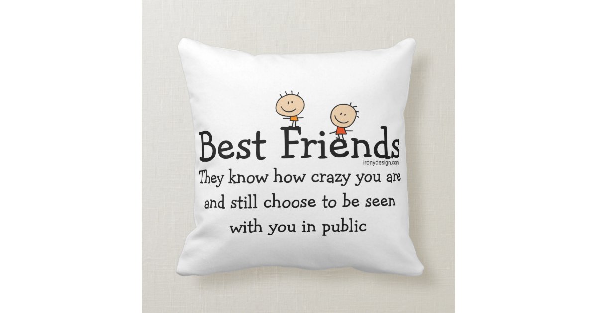 Best Friends Throw Pillow | Zazzle.com