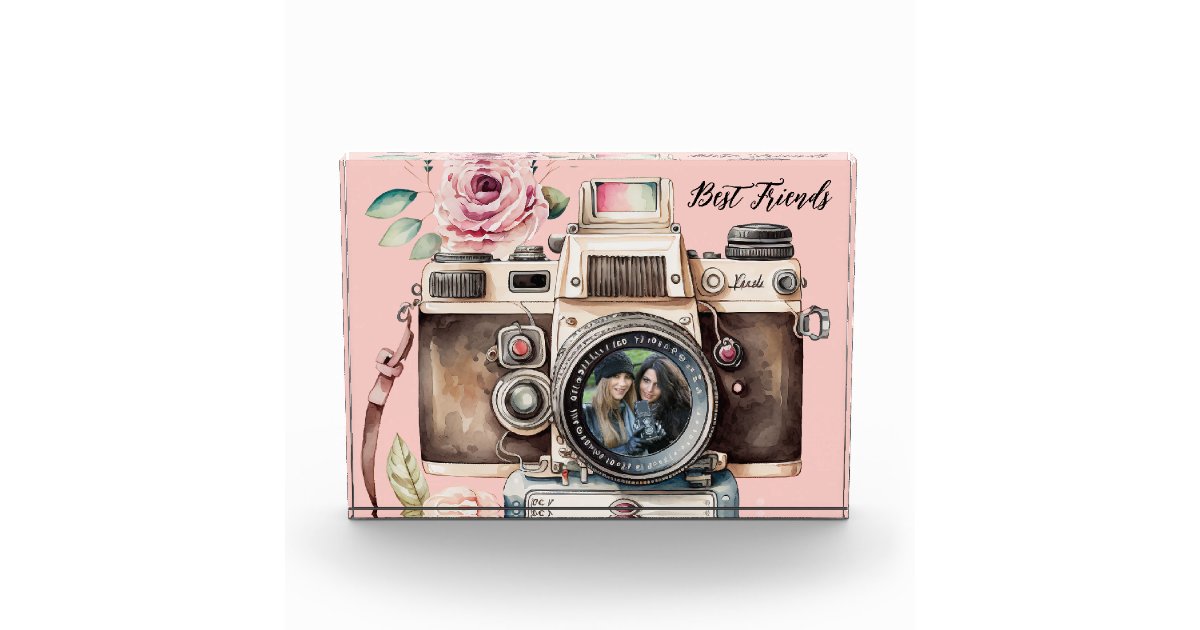 Best Friends | Vintage Camera Acrylic Award | Zazzle