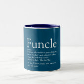Best Funcle, Uncle Ever Fun Definition Blue Two-Tone Coffee Mug | Zazzle
