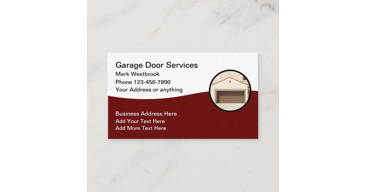 Best Garage Door Modern Business Cards | Zazzle