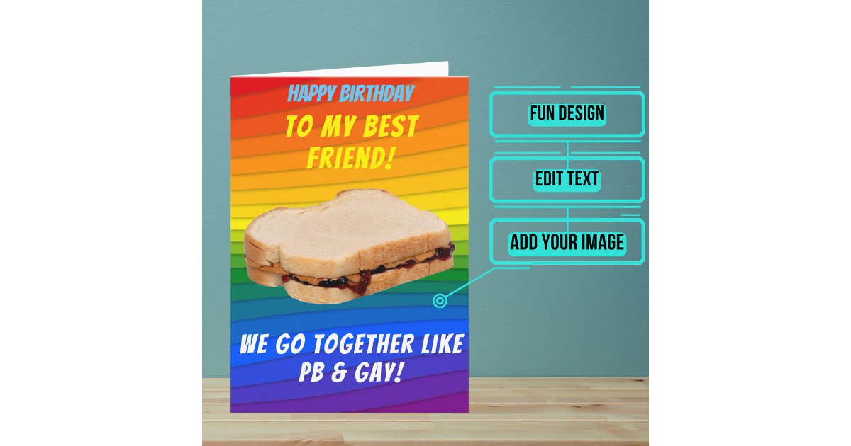 Best Gay Friend Birthday Card | Zazzle