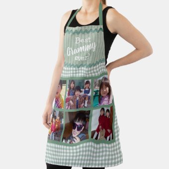 Best Grammy Ever Multiple Photo Family Collage Apron | Zazzle