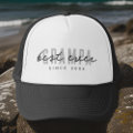Best Grampa Ever Since 20XX Modern Simple Preppy Trucker Hat | Zazzle