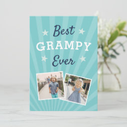 Best Grampy Ever | Father's Day Flat Photo Card | Zazzle