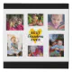 Best Grandma Ever Calligraphy Multi-photo collage Faux Canvas Print ...
