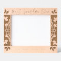 Best Grandma Ever Floral Border Engraved Frames | Zazzle