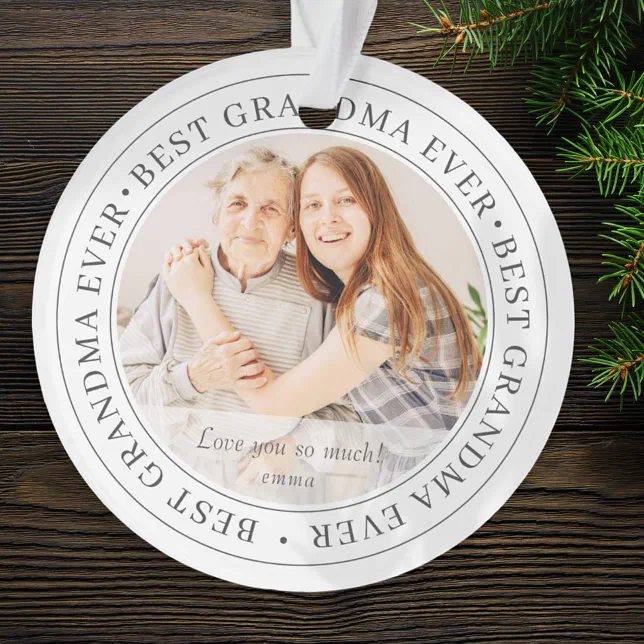 Best Grandma Ever Modern Classic Photo | Zazzle