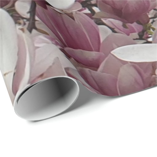 Best Grandma Ever Pink Magnolia Flowers Floral Wrapping Paper | Zazzle