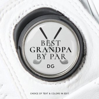 BEST GRANDPA BY PAR Monogram Name Clubs Golf Glove | Zazzle