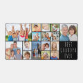 Best Grandpa Ever 15 Photo Collage Custom Desk Mat | Zazzle