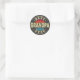 Best Grandpa Ever Retro Vintage Grandfather Gift Classic Round Sticker ...