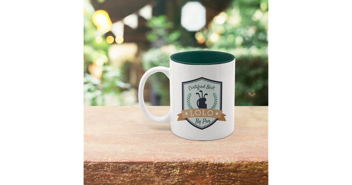 Best Lolo By Par | Golf Grandpa Two-Tone Coffee Mug | Zazzle