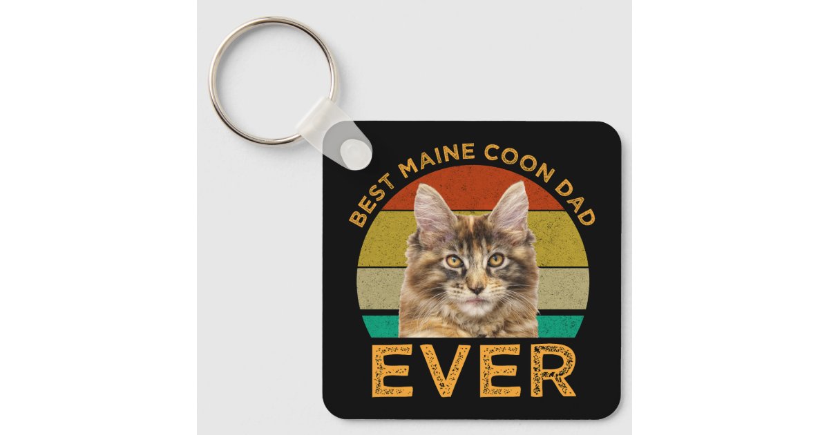 Best Maine Coon Dad Ever Keychain | Zazzle