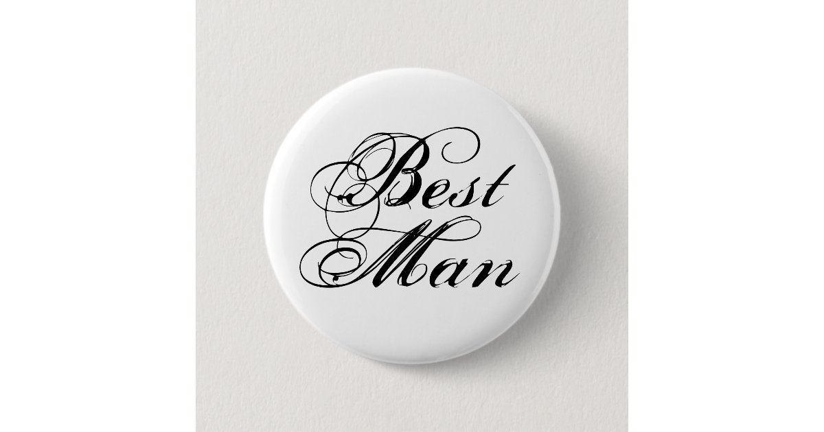 Best Man Button | Zazzle