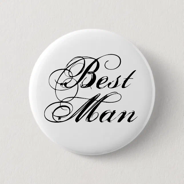 Best Man Button | Zazzle