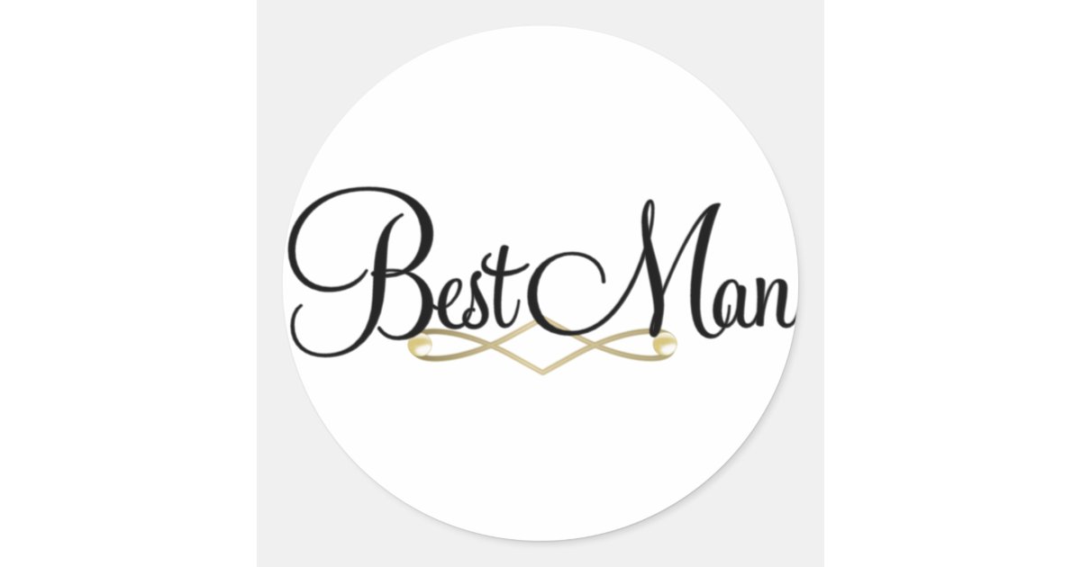 Best Man Classic Round Sticker | Zazzle