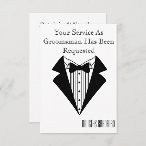 Best Man or Groomsman Invite | Zazzle