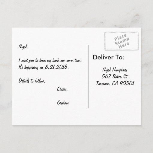 Best Man Or Groomsman Postcard Invite Zazzle