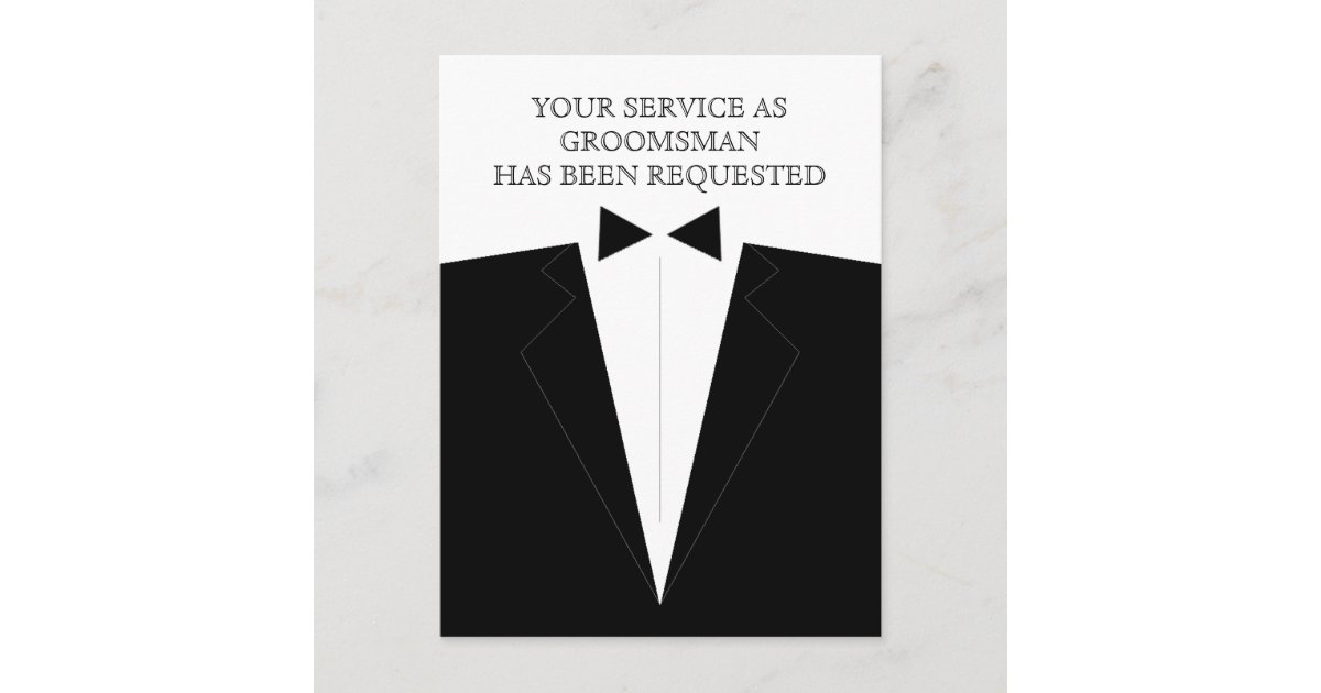 Best Man Or Groomsman Postcard Invite Zazzle
