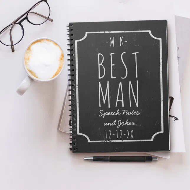 Best Man Speech Notes and Jokes Wedding Journal | Zazzle