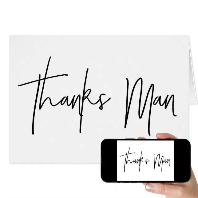 Best Man Thank You Card Thanks Man Card | Zazzle