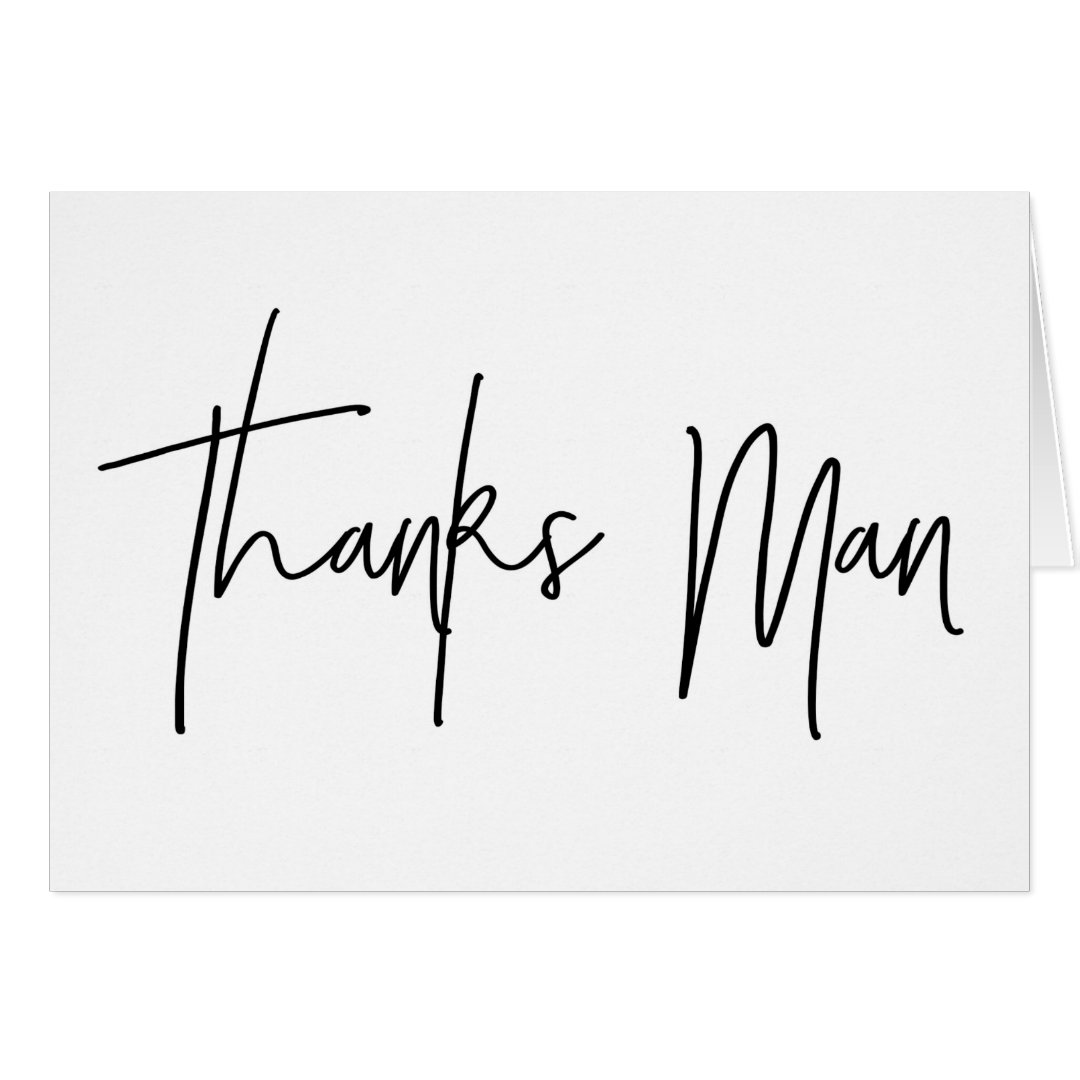 Best Man Thank You Card Thanks Man Card | Zazzle