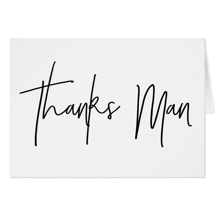 Best Man Thank You Card Thanks Man Card | Zazzle