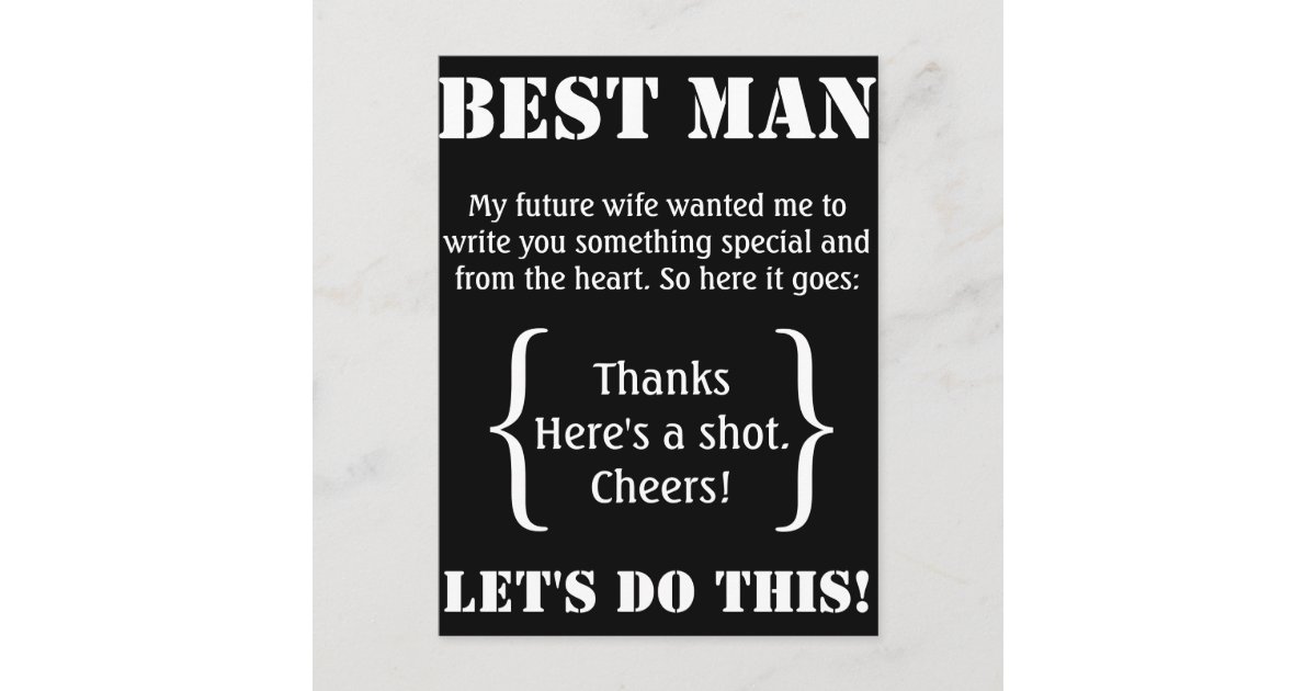 Best Man Thank You Postcard | Zazzle