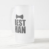 Best Man Wedding Groom Beer Frosted Glass Beer Mug | Zazzle