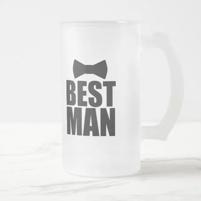 Best Man Wedding Groom Beer Frosted Glass Beer Mug | Zazzle