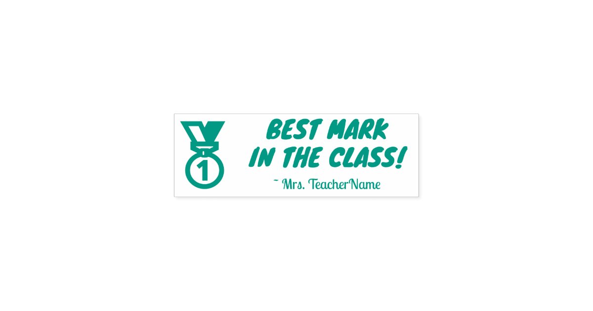 "BEST MARK IN THE CLASS!" Grading Rubber Stamp | Zazzle