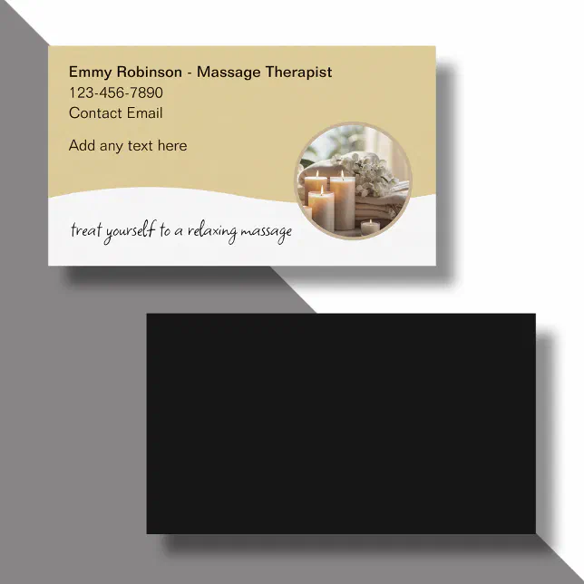 Best Modern Massage Therapist Spa Business Cards | Zazzle