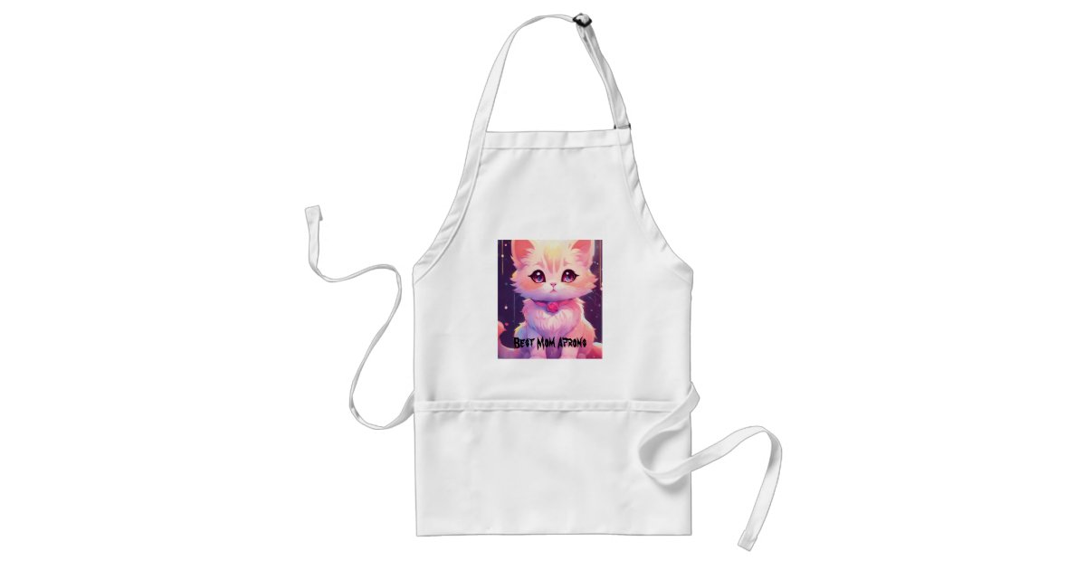 Best Mom Cat Template Aprons | Zazzle