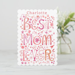 Best Mom Ever Personalized Mothers Day Card | Zazzle