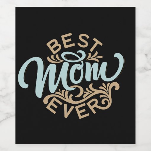 Best Mom Ever Word Art Classic Round Sticker | Zazzle