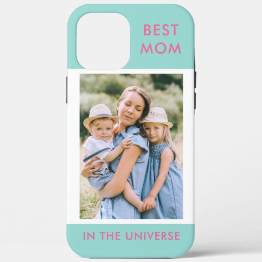 Best Mom in the Universe Custom Photo | Mint Pink Case-Mate iPhone Case ...