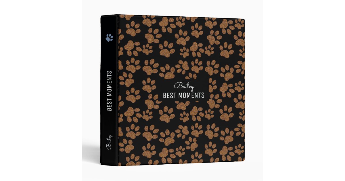 best moments - Dog Paws black 3 Ring Binder | Zazzle