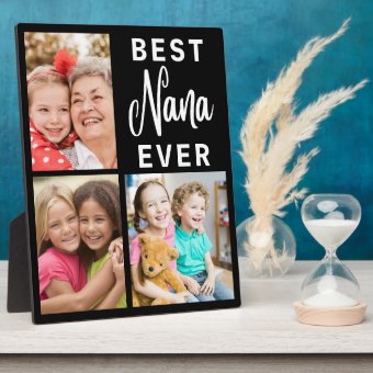Best Nana Ever Grandkids 3 Picture Collage Frame | Zazzle