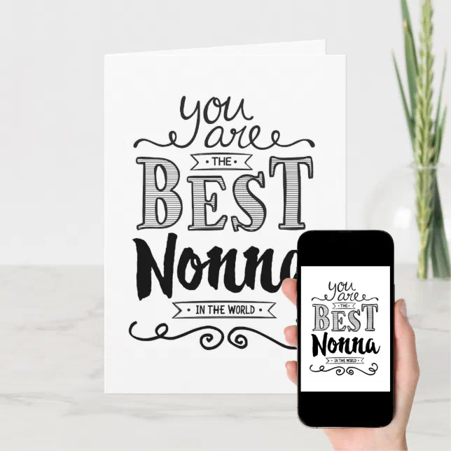 Best Nonna in the World Birthday Card | Zazzle