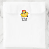 Best Of Cluck Funny Chicken Pun Classic Round Sticker | Zazzle