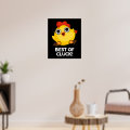 Best Of Cluck Funny Chicken Pun Dark BG Poster | Zazzle