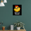 Best Of Cluck Funny Chicken Pun Dark BG Poster | Zazzle