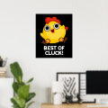 Best Of Cluck Funny Chicken Pun Dark BG Poster | Zazzle